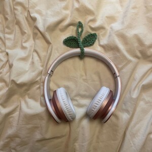 Cute Green Crochet Sprout Tie for Headphones/ Headband Accessory - Etsy UK