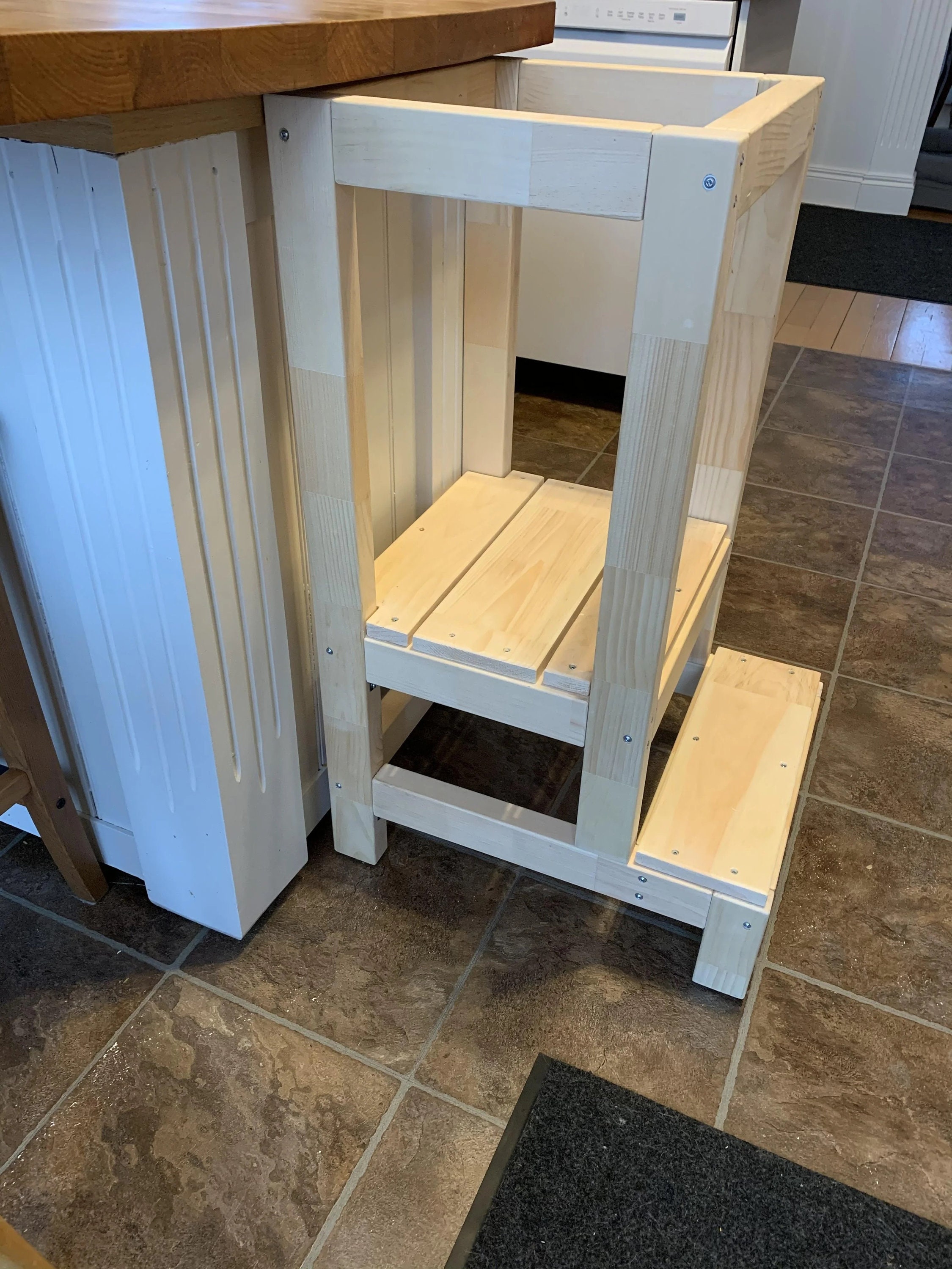 Kitchen Learning Stool Plan/kitchen Helper Stand Plan/little Chef Stool ...