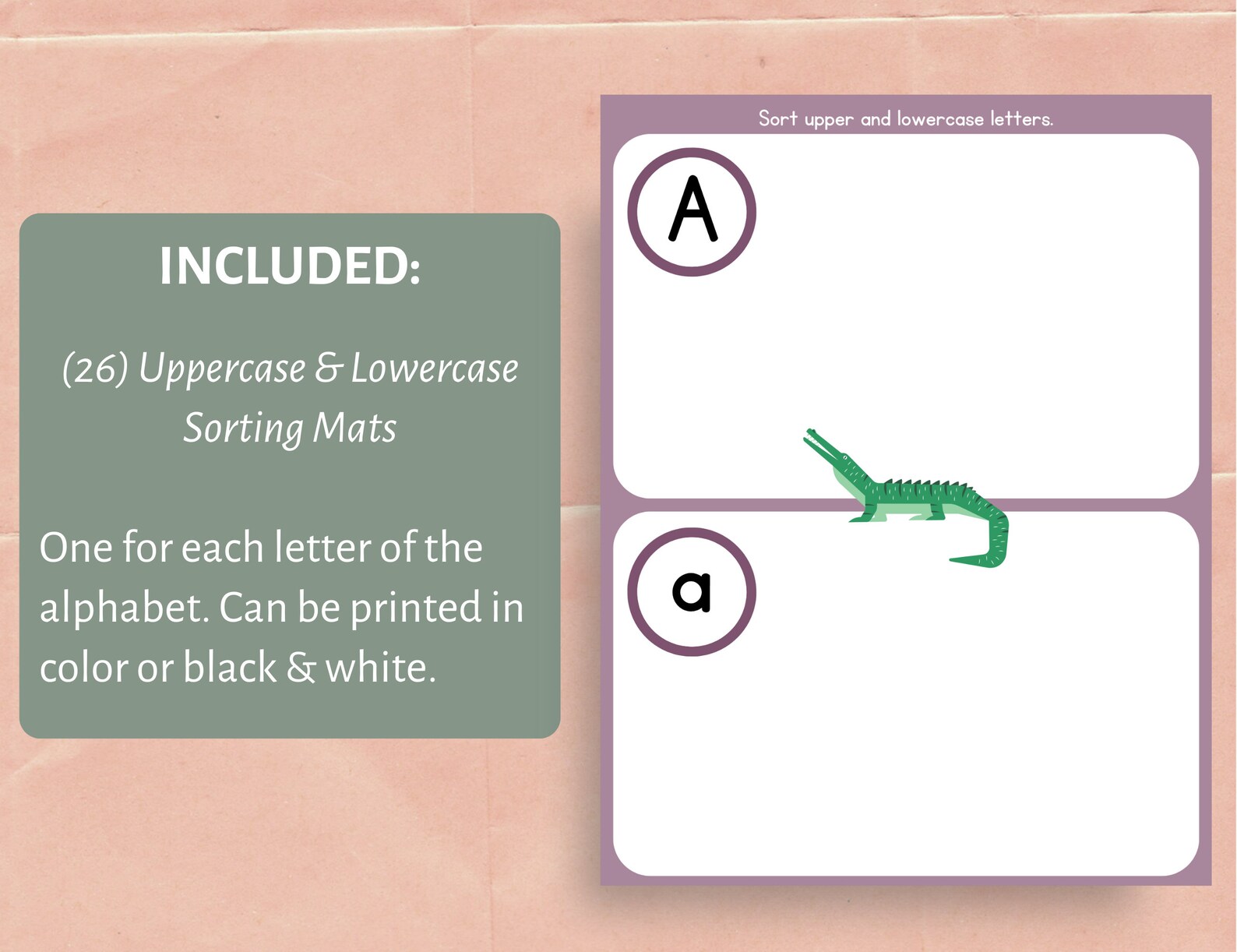 Uppercase & Lowercase Letter Sorting Printable | Preschool Learning ...