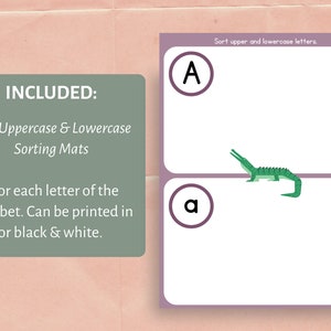Uppercase & Lowercase Letter Sorting Printable | Preschool Learning ...