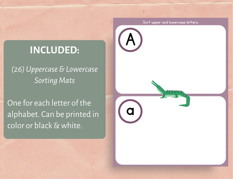 Uppercase & Lowercase Letter Sorting Printable | Preschool Learning ...