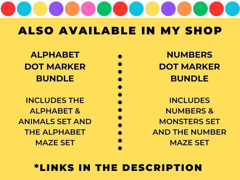 Find the Letter & Spot the Number Dot Marker Printable Bundle for ...