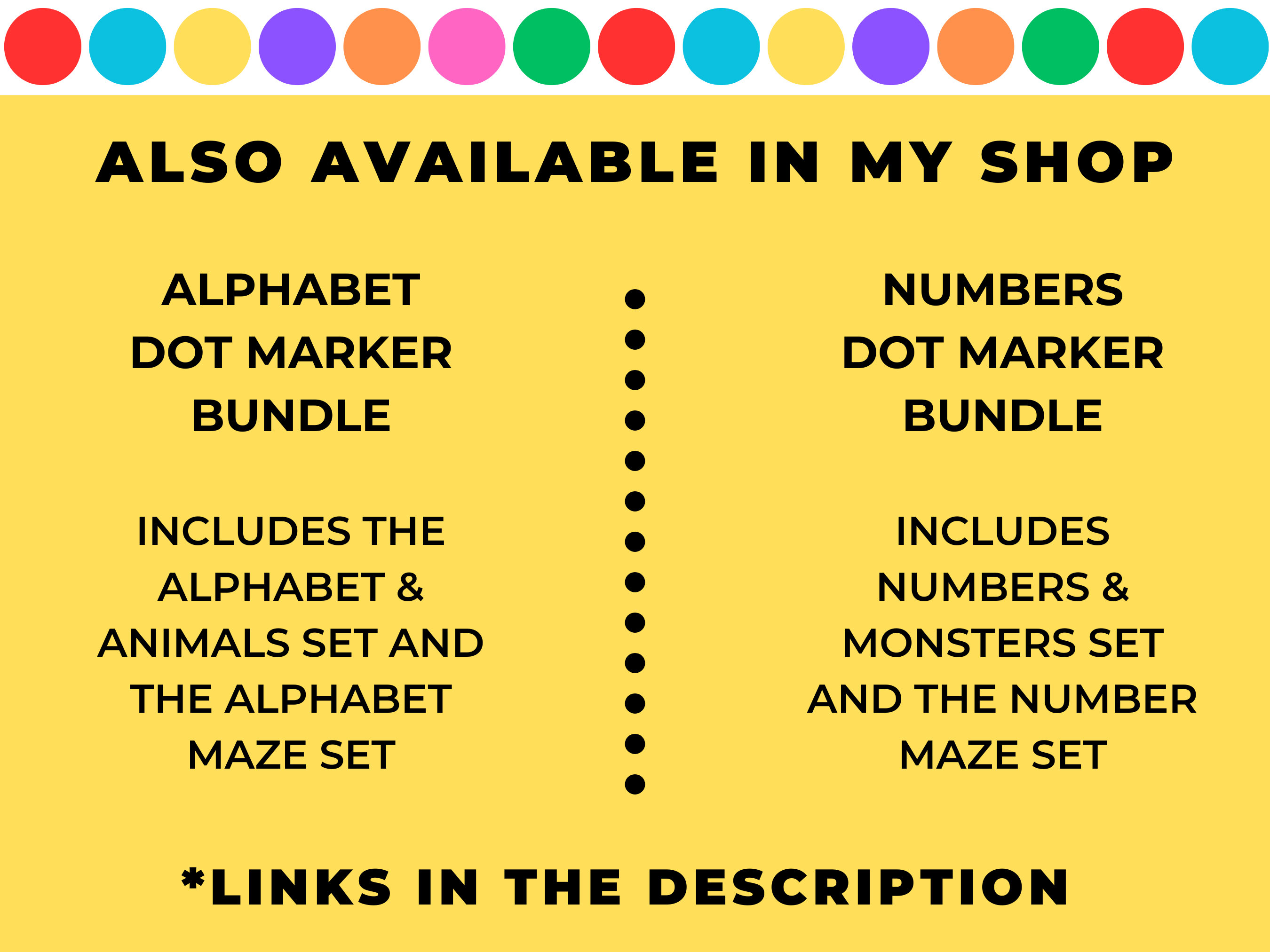 Find the Letter & Spot the Number Dot Marker Printable Bundle for ...
