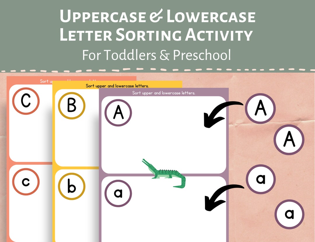 Uppercase & Lowercase Letter Sorting Printable | Preschool Learning ...