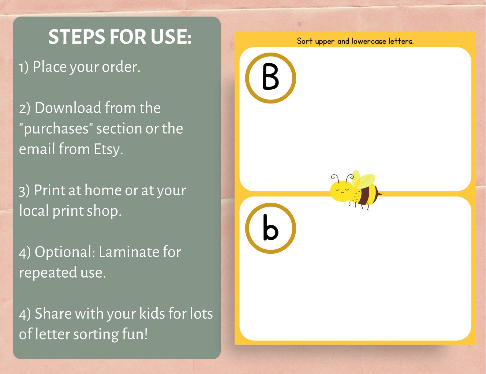 Uppercase & Lowercase Letter Sorting Printable | Preschool Learning ...