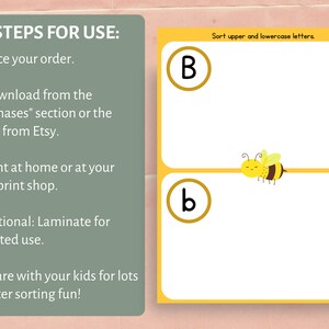 Uppercase & Lowercase Letter Sorting Printable | Preschool Learning ...