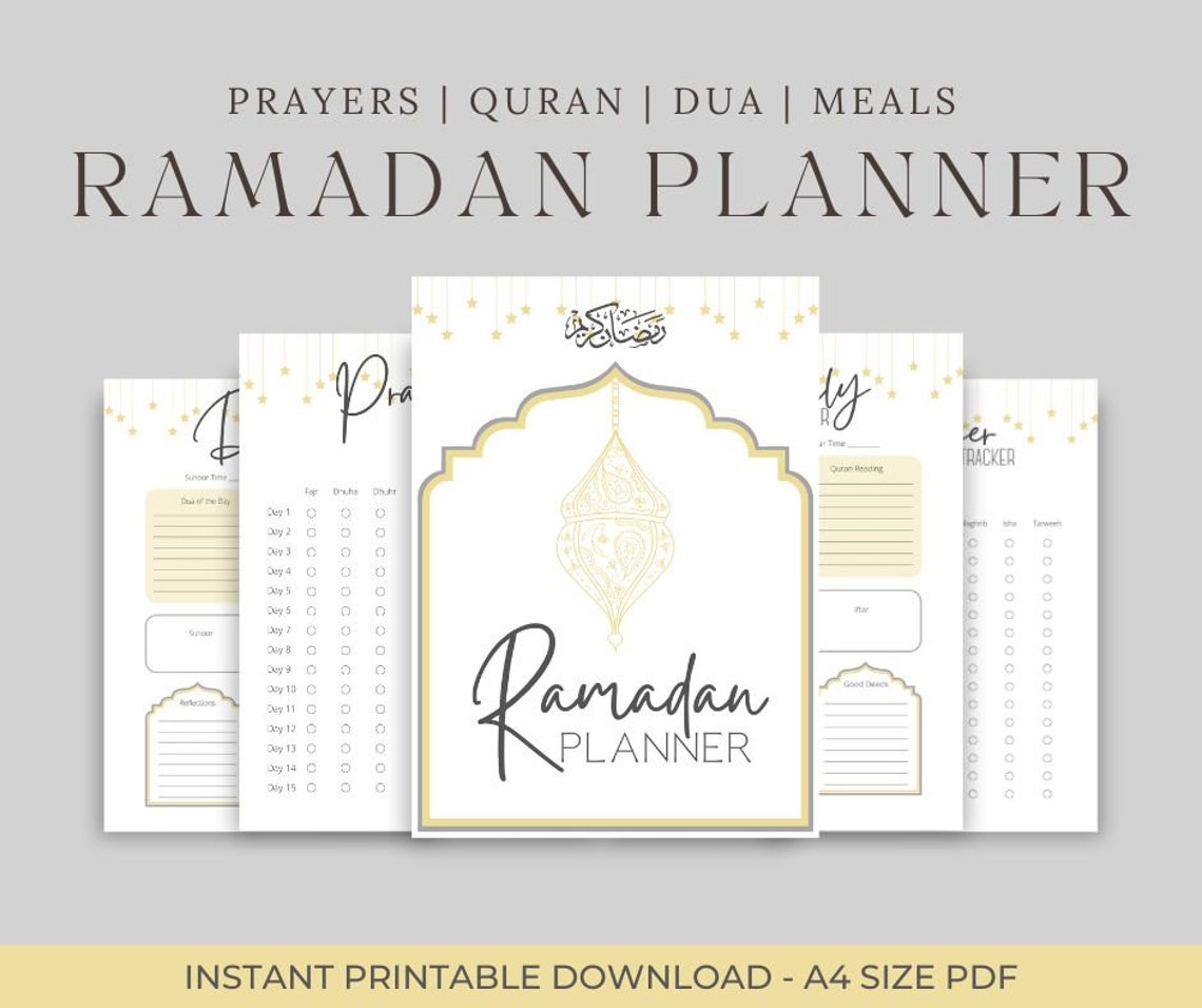 Ramadan Planner | A4 PDF Digital Download | Ramadan Daily Tracker ...