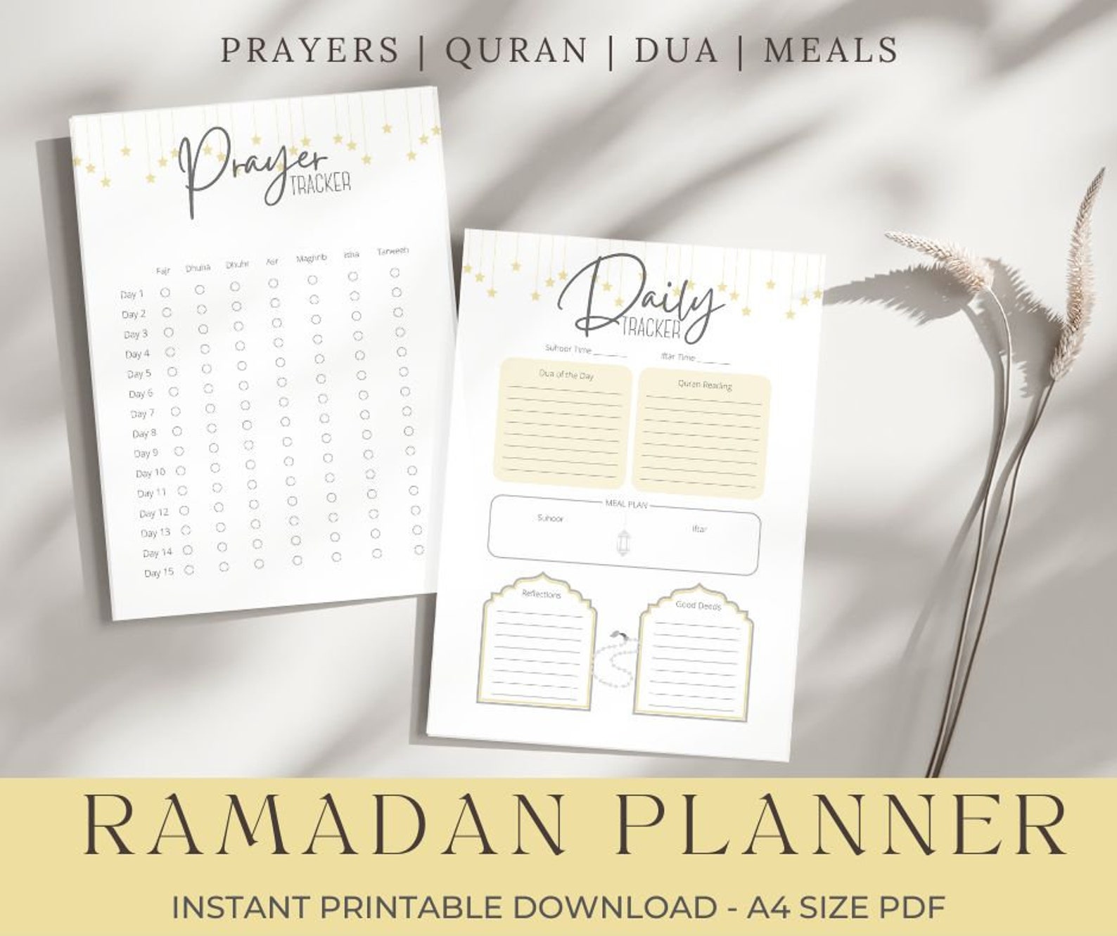 Ramadan Planner | A4 PDF Digital Download | Ramadan Daily Tracker ...