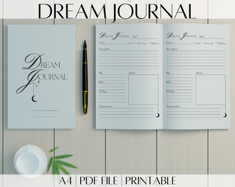 Printable Dream Journal PDF Digital Download Dream Tracker A4 - Etsy
