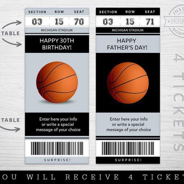 Nba Fake Ticket - Etsy