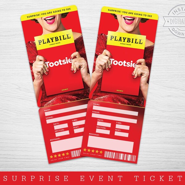 Printable Tootsie Ticket - Etsy
