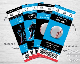 Marlins Gift Ticket - Etsy