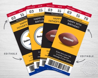 Fake Football Ticket - Etsy