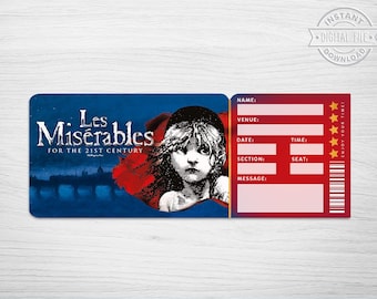 Les Miserables Surprise Ticket - Etsy UK