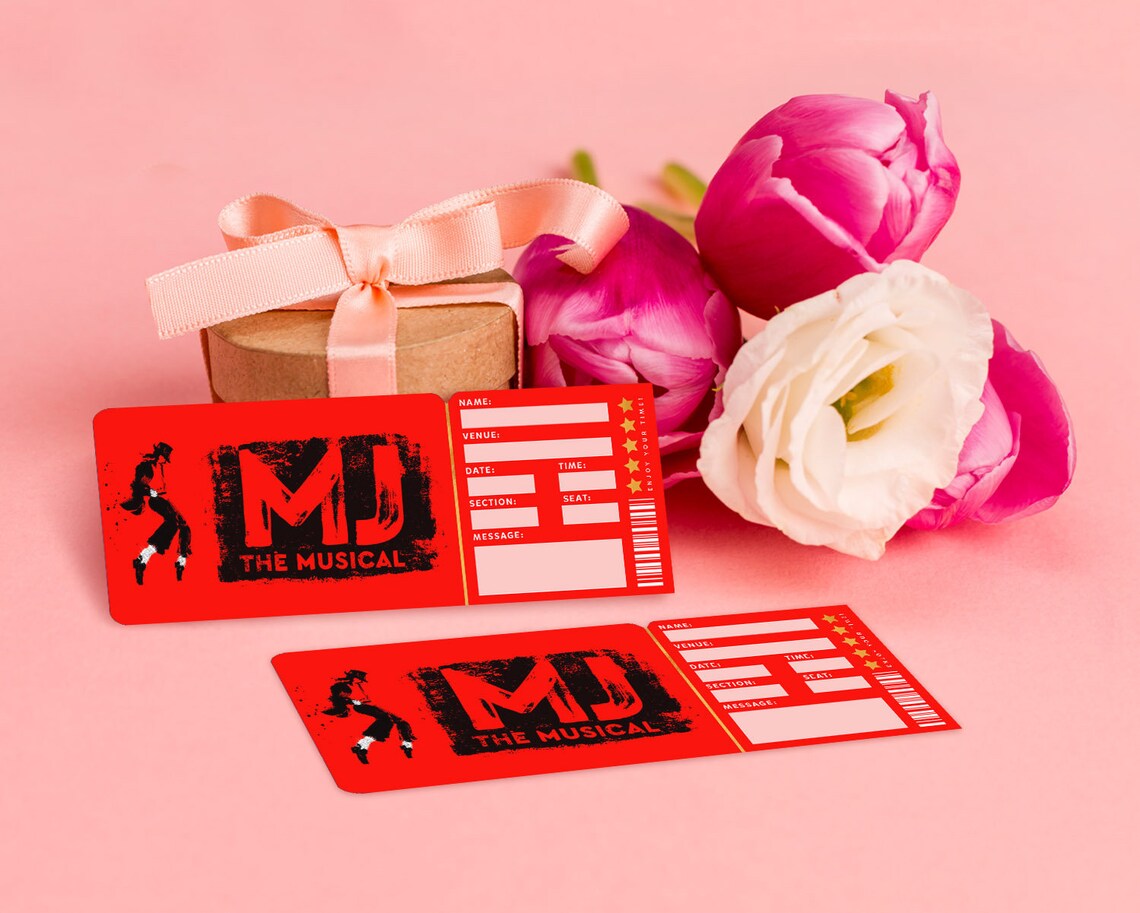 Printable MJ Broadway Surprise Ticket MJ the Musical - Etsy UK