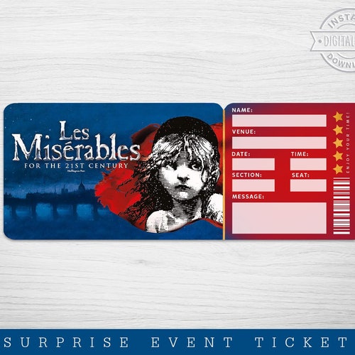 Printable LEGALLY BLONDE Ticket Editable Broadway Surprise - Etsy