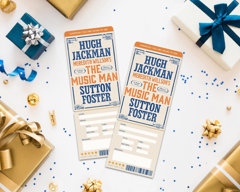 Printable the Music Man Broadway Surprise Ticket Music Man - Etsy
