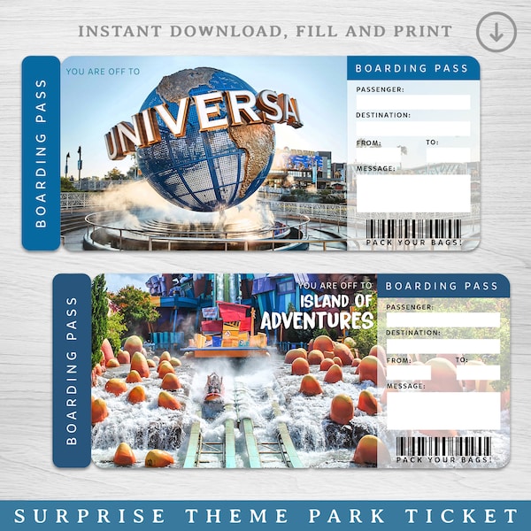 Universal Studios Volcano Bay Ticket Surprise - Etsy