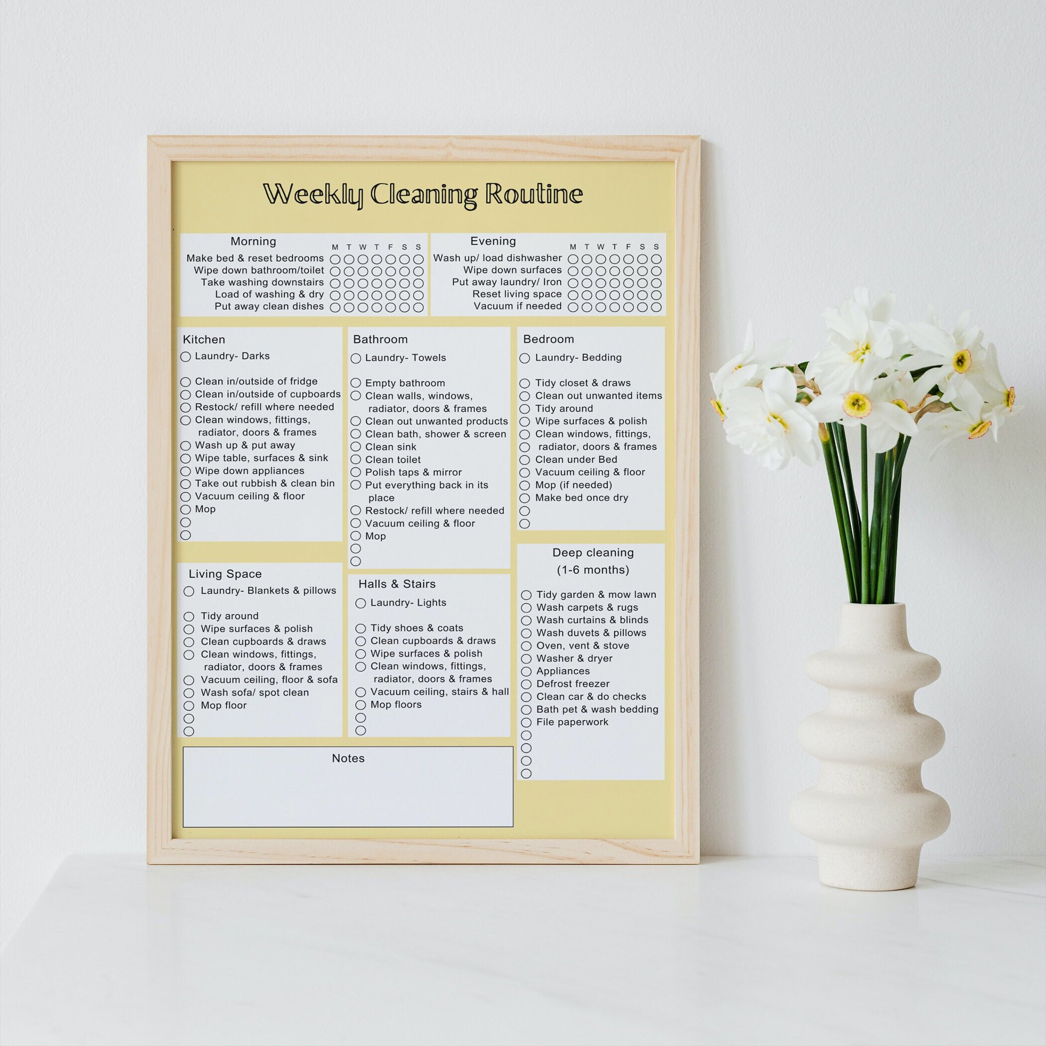Editable Cleaning Schedule Printable Weekly Cleaning Routine - Etsy