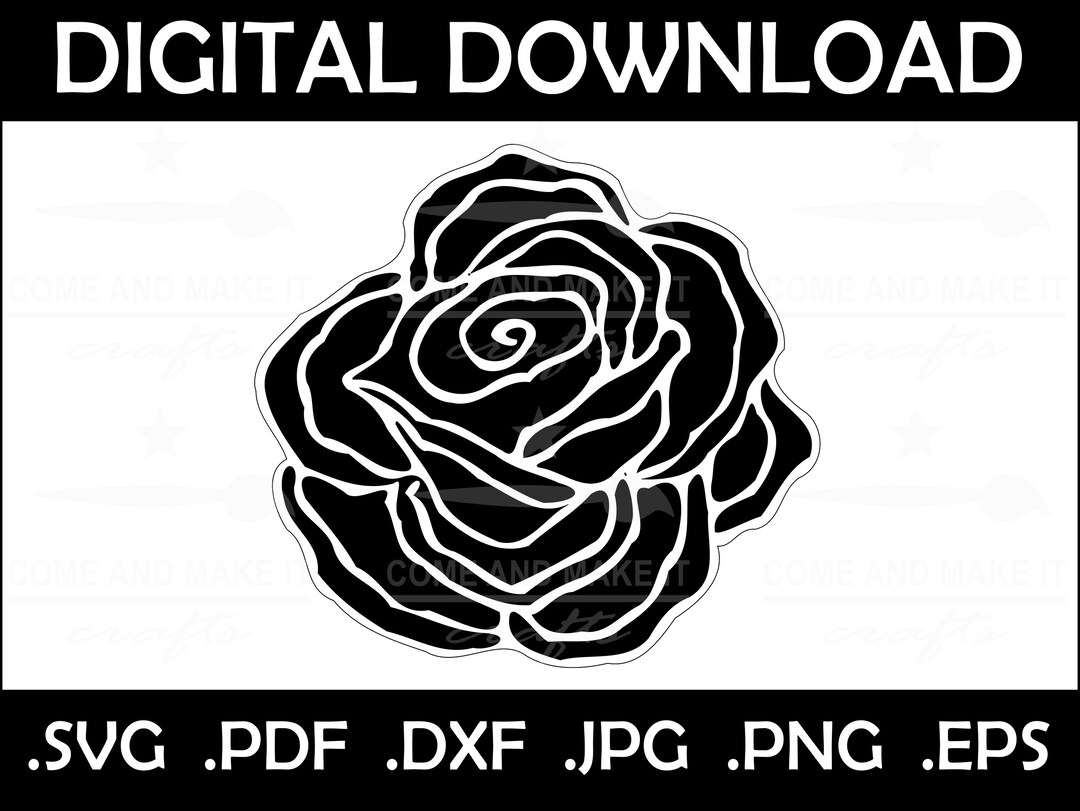 Rose SVG, Rose PNG, Rose Instant Digital Download, Rose Svg Pdf Jpg Eps ...