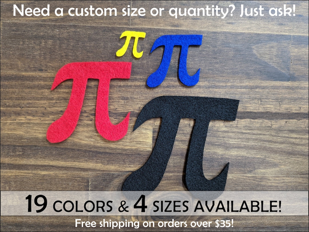 Pi Symbol Laser Cut Felt Shape 1 2 3 4 Inch Felt Cutout for Crafts ...