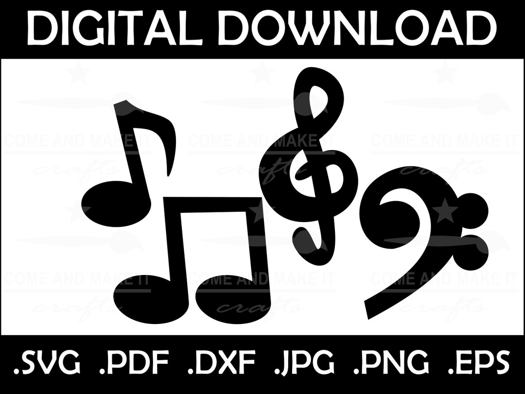 Music Note Band Orchestra Bundle Instant Digital Download Svg Pdf Jpg ...