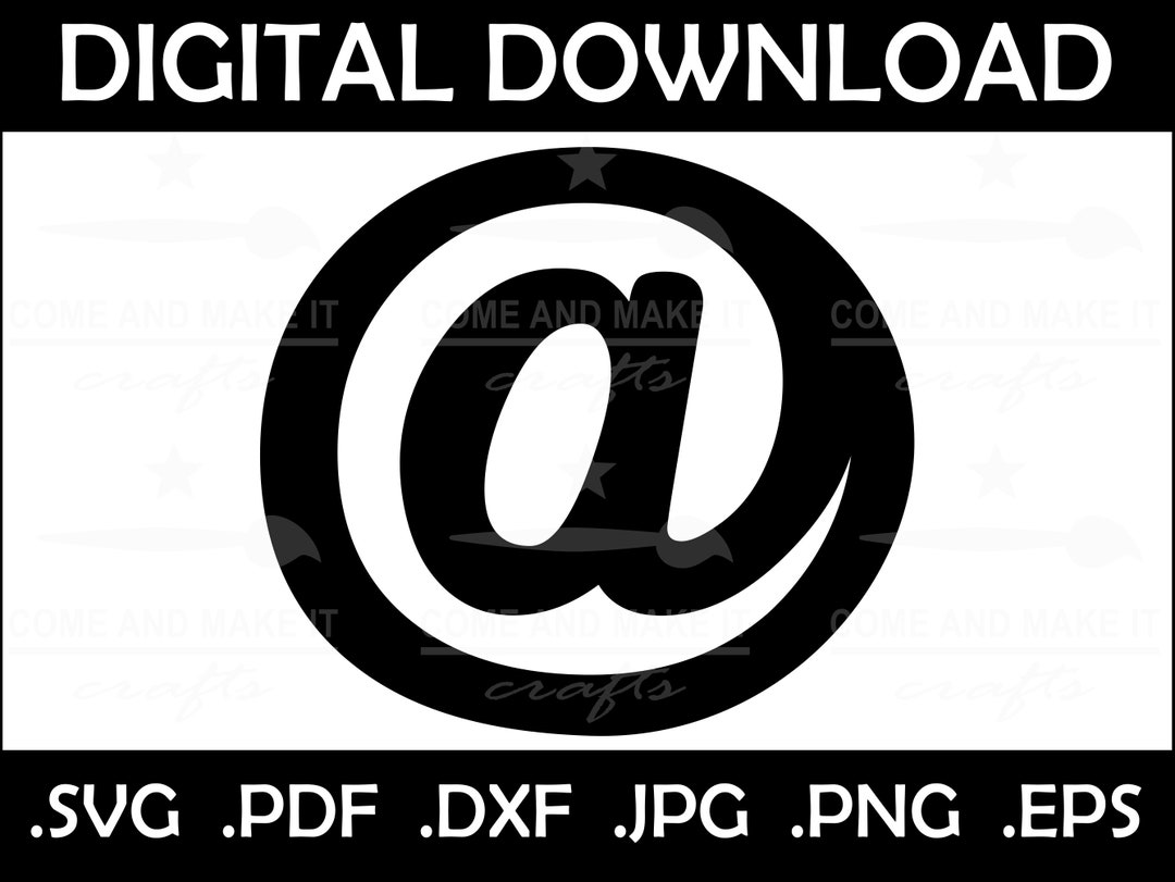 At Symbol Social Media Techie Instant Digital Download Svg Pdf Jpg Eps ...