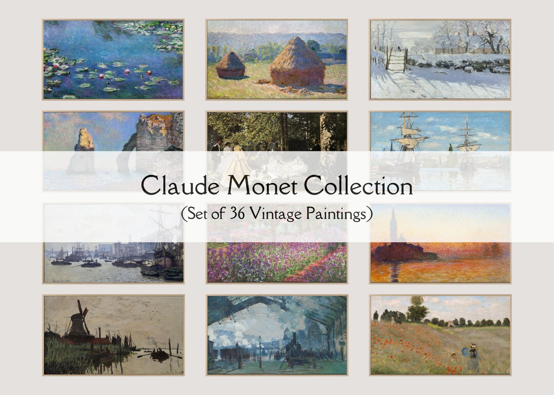 Claude Monet Vintage Art Collection Frame TV Bundle 36 Files Included ...