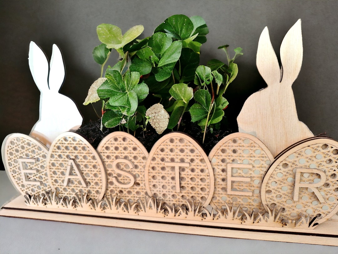 Rattan Easter Egg Sign Rattan Easter Egg Rattan Easter Decoration Boho ...