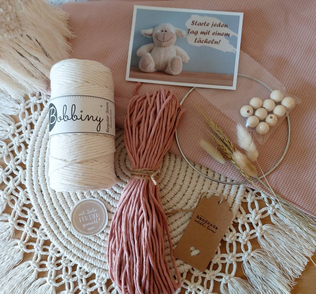 Macrame Box Macramee Set Macrame DIY Door Wreath Dream - Etsy