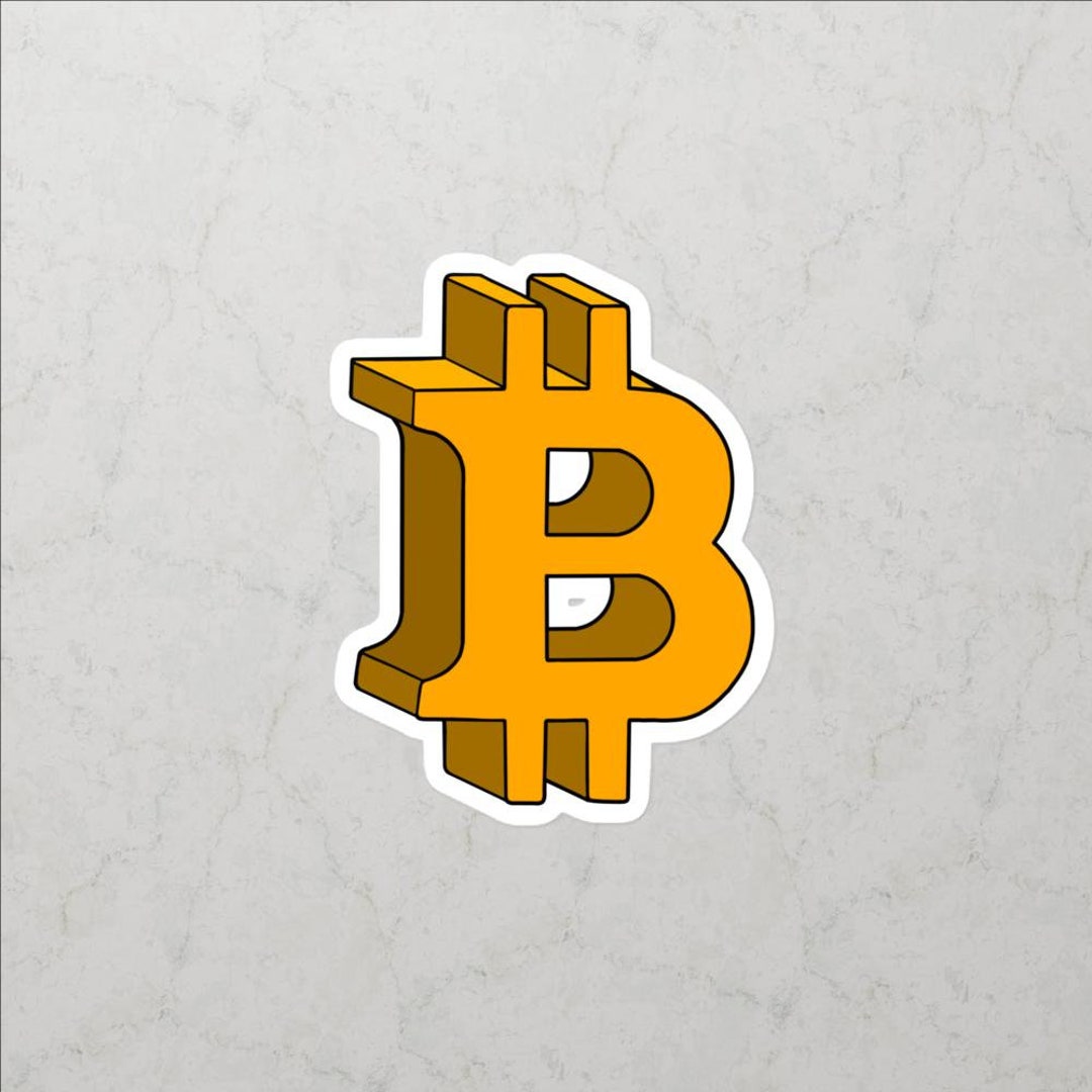 3D Bitcoin Logo Sticker Bitcoin Logo Sticker BTC Sticker - Etsy