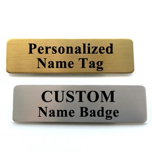 Custom Name Tags Pin Badge, Personalized Company Brand Logo Tags ...