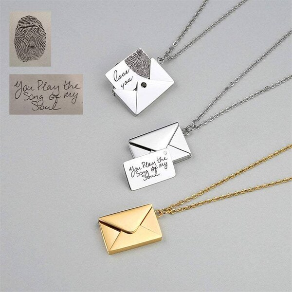 Envelope Necklace - Etsy
