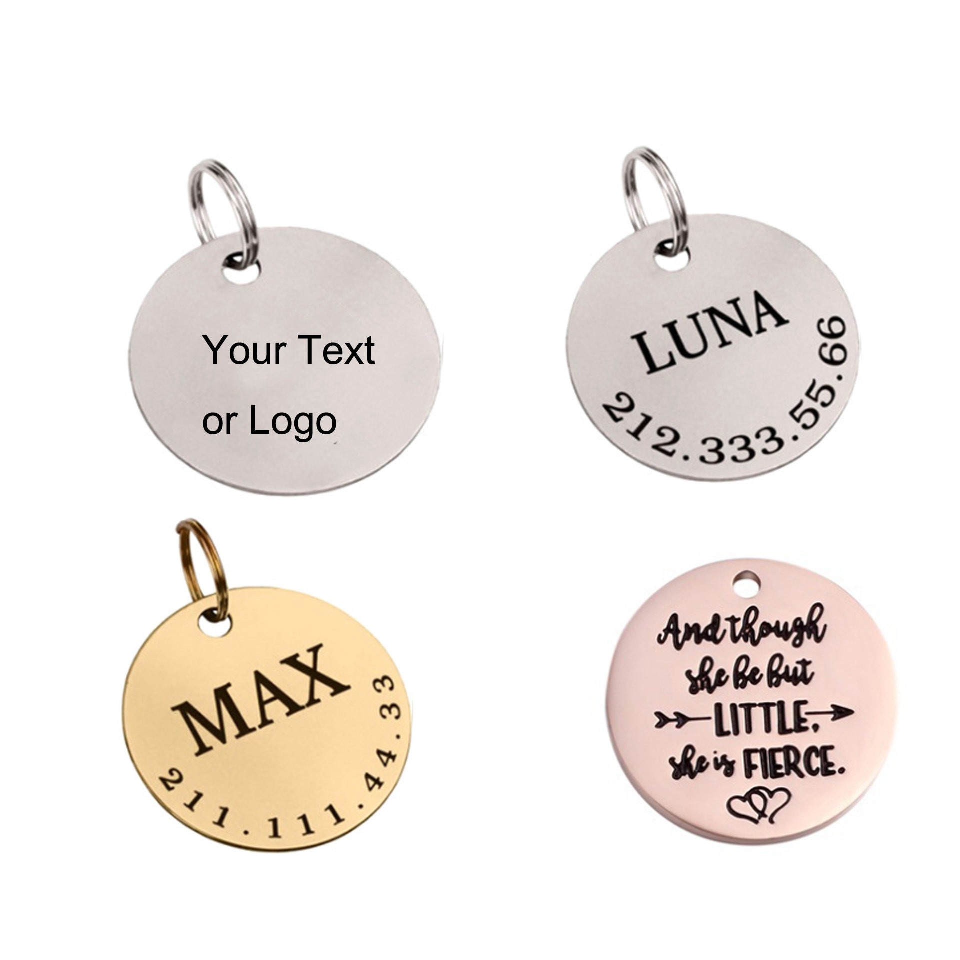 20/50/100pcs Personalized Jewelry Logo Tag, Custom Branding Name Laser ...