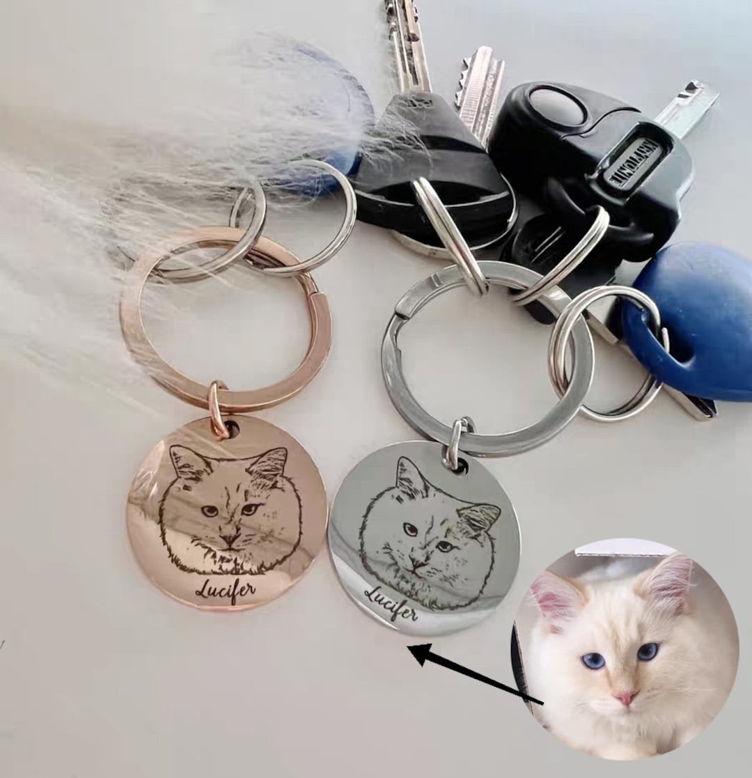 Custom Pet Keychain Personalized Pet Memorial Keychain - Etsy