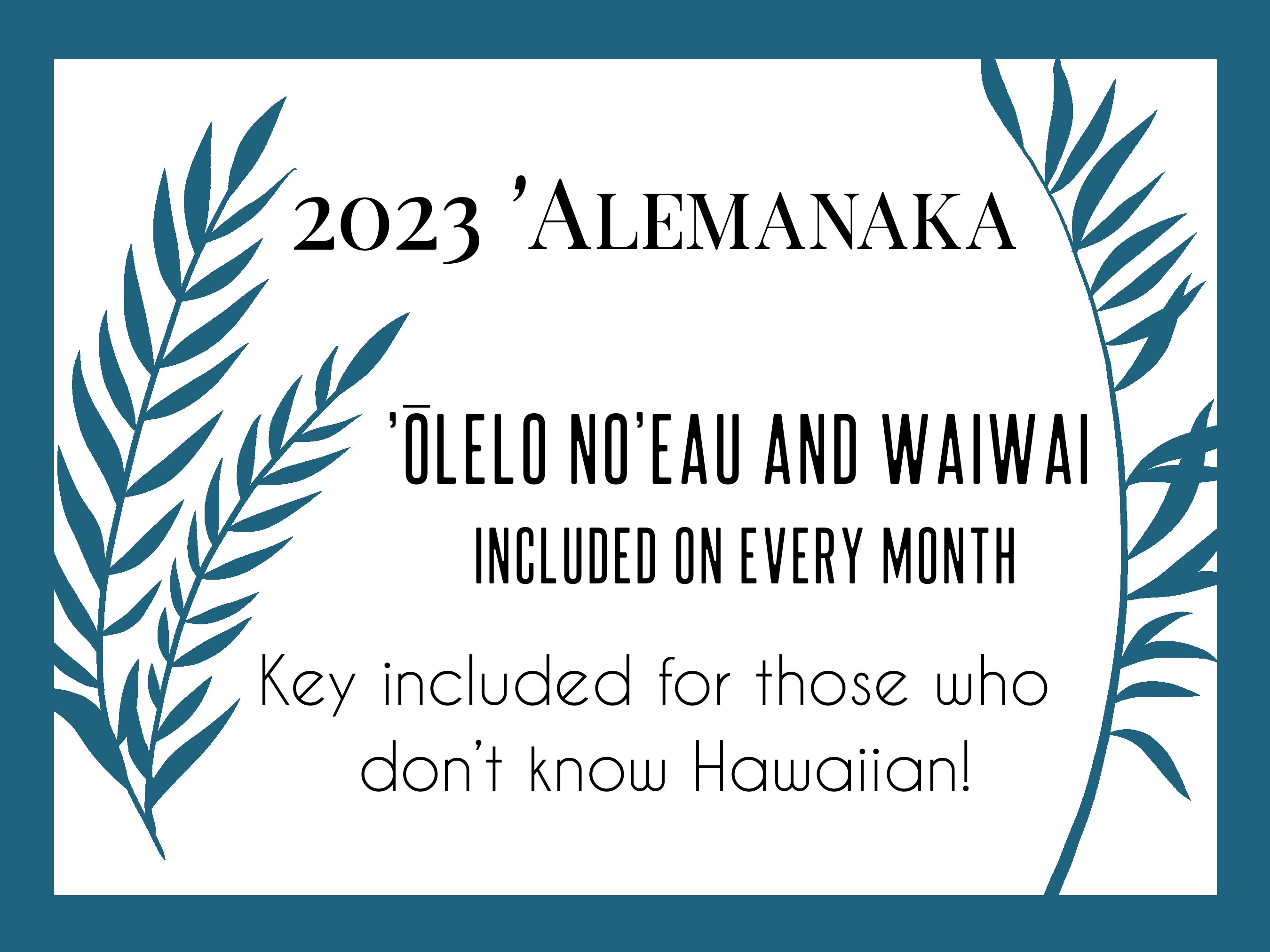 Hawaiian Calendar 2023 - Etsy