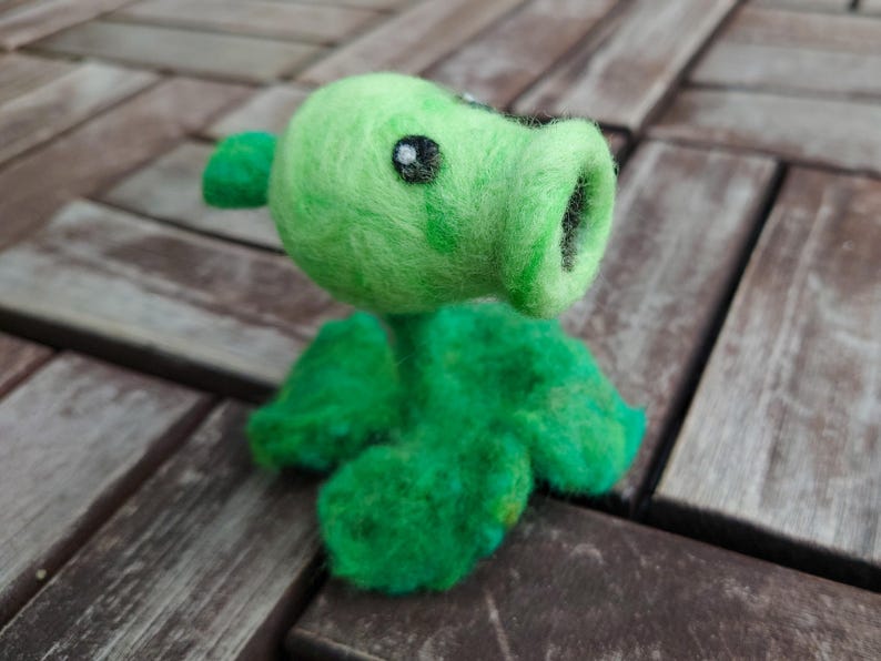 Handmade Needle Felted Peashooter - Etsy