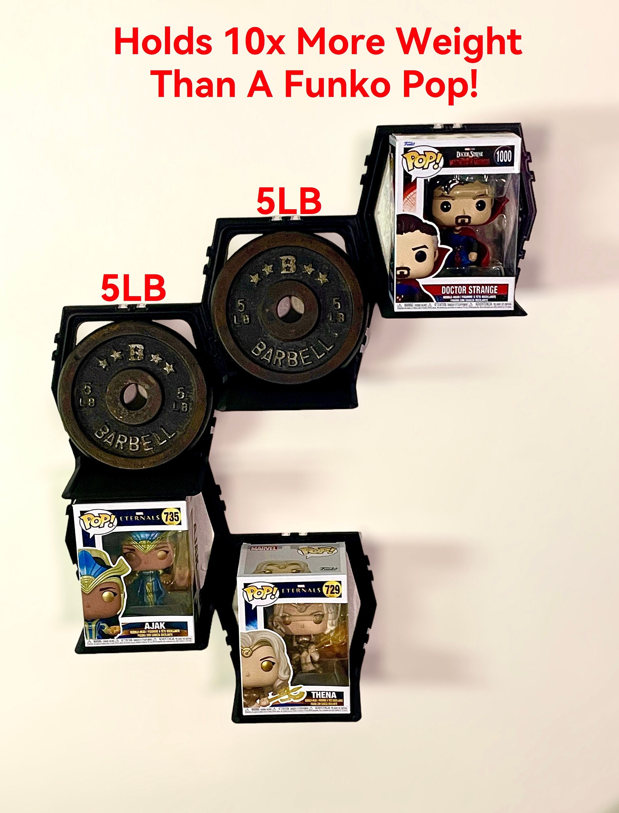 Funko Pop - Floating Hex Shelves Wall Stand - Funko Pop Box - Etsy