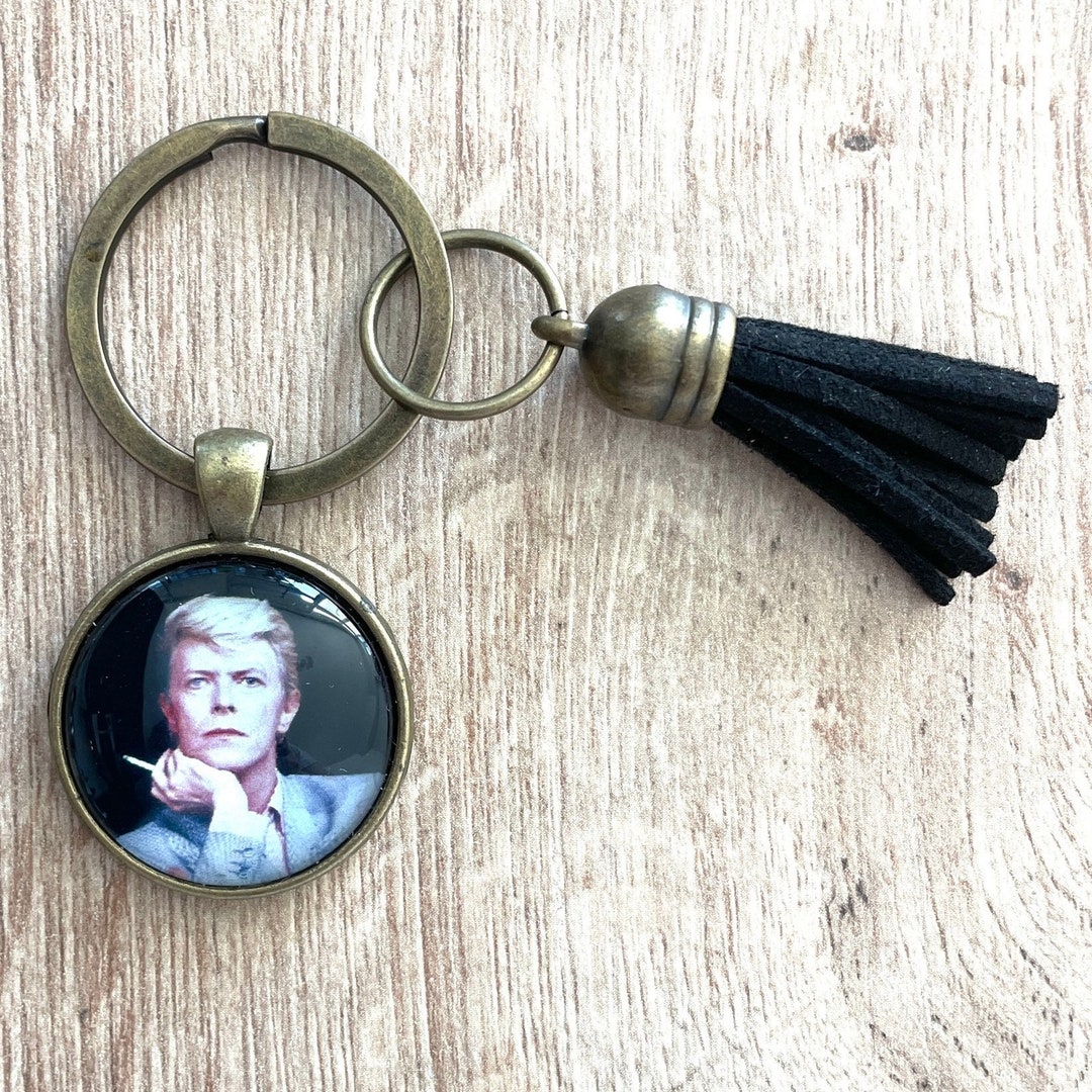 David Bowie Retro Style Unisex Tassel Keychain - Etsy