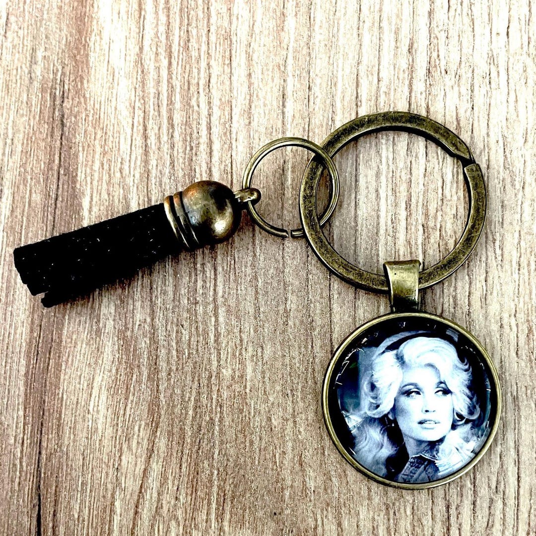 Dolly Parton Unisex Retro Style Black Tassel Keychain - Etsy