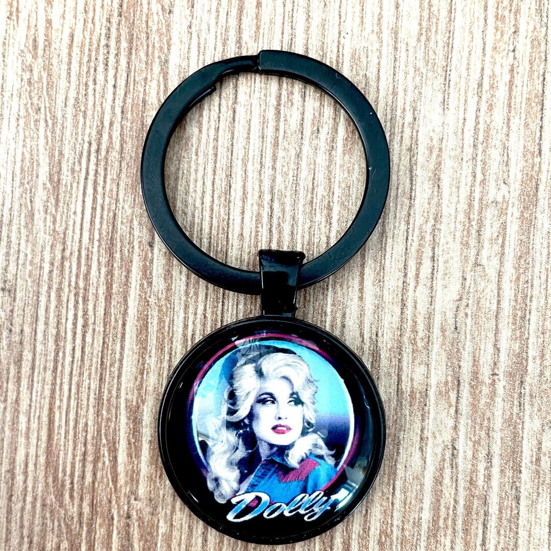 Dolly Parton Retro Unisex Black Keychain - Etsy