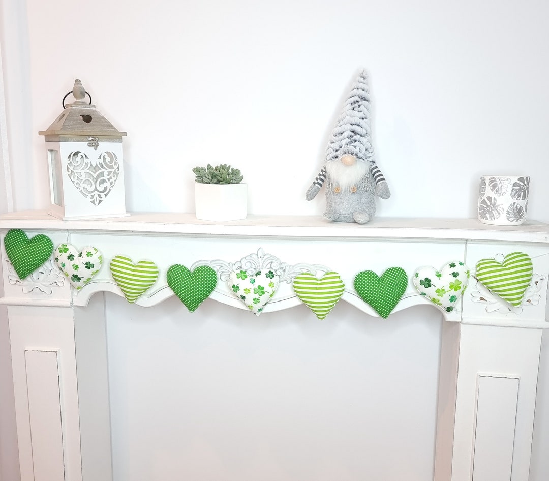 St. Patrick's Day Garland Shamrock Garland Mantle Garland Homemade ...
