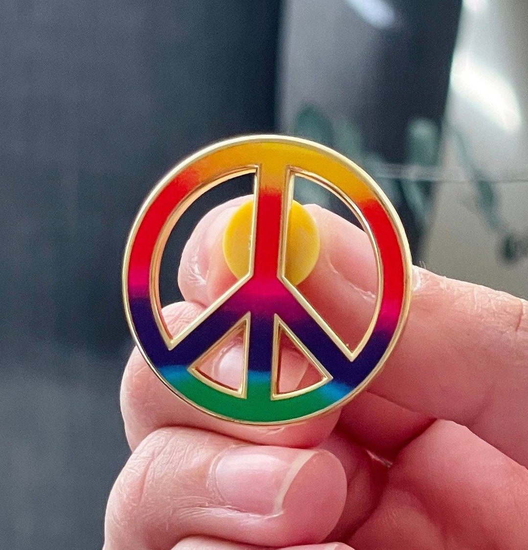 Peace Sign Pin - Etsy