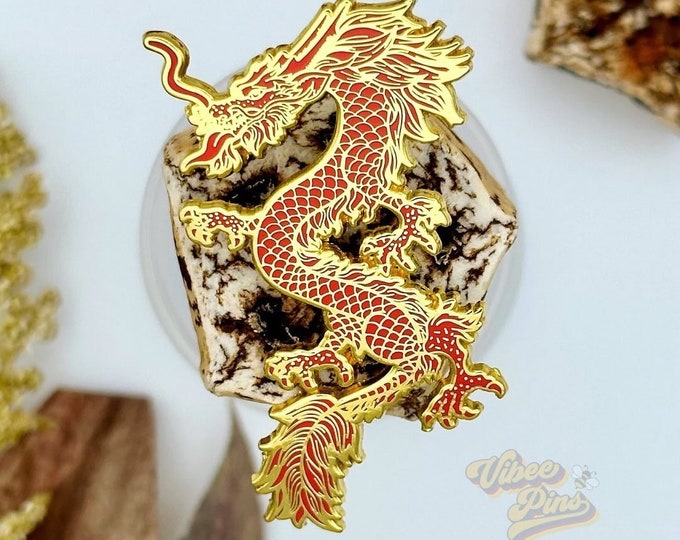 Blue Chinese Dragon Hard Enamel Pins | Dragon | Hard Enamel Pins - Etsy