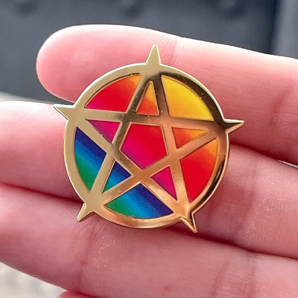Pentagram Pin - Etsy