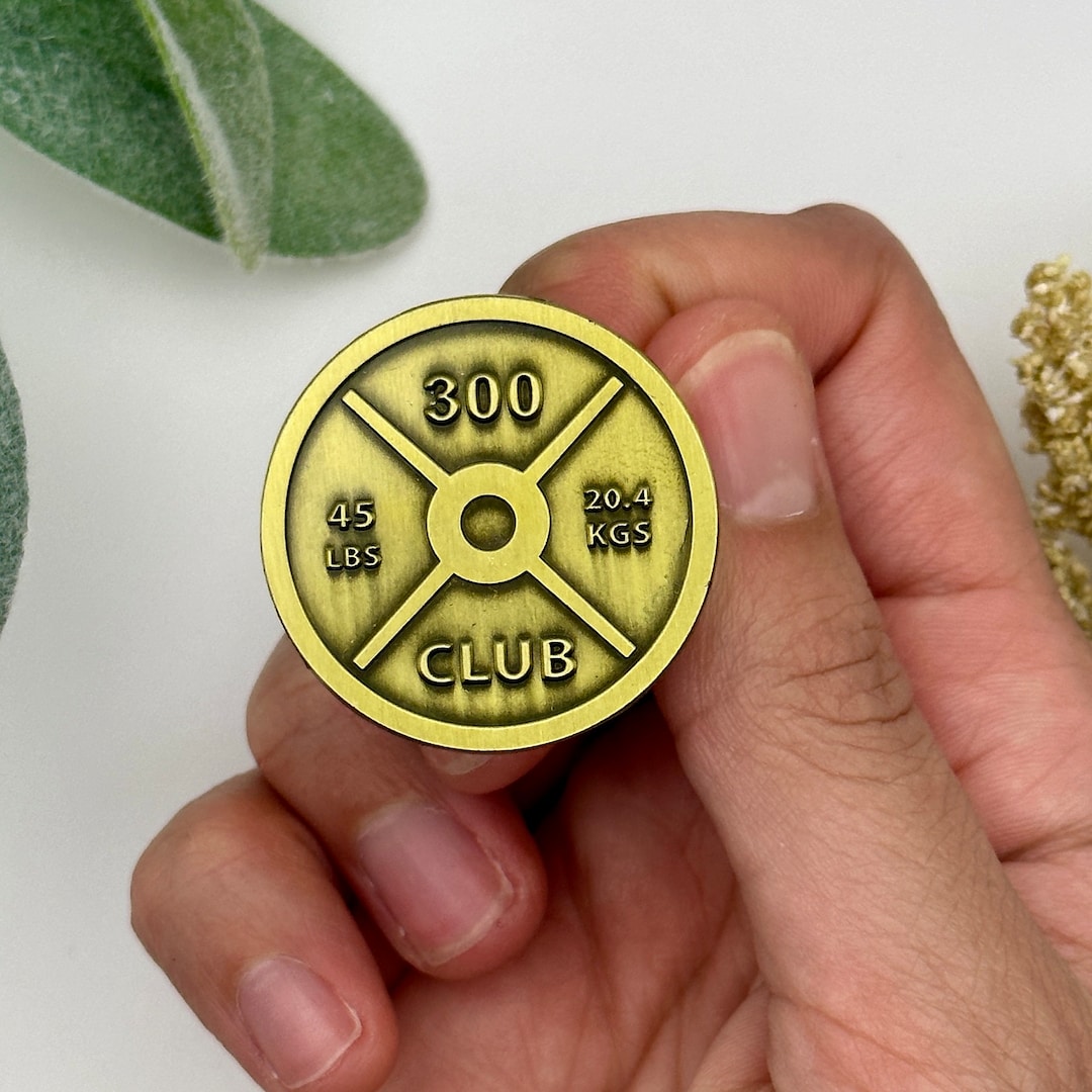 300 Club Pin: Strength and Accomplishment Pin for Weightlifting Achievements - Etsy