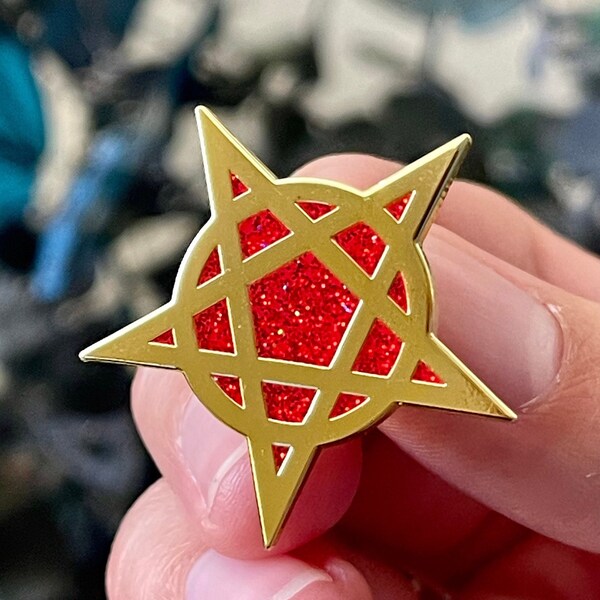 Pentagram Pin - Etsy