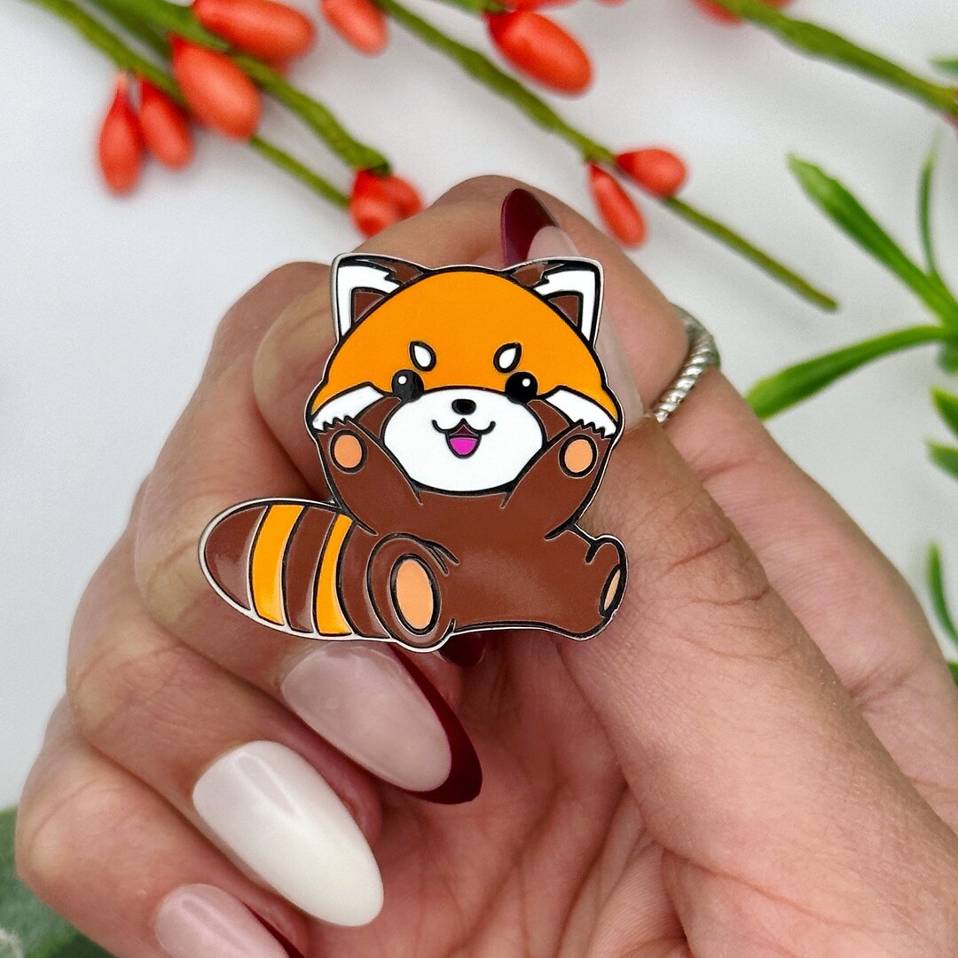 Red Panda Hard Enamel Pin | Adorable and Rare Animal-themed Jewelry - Etsy