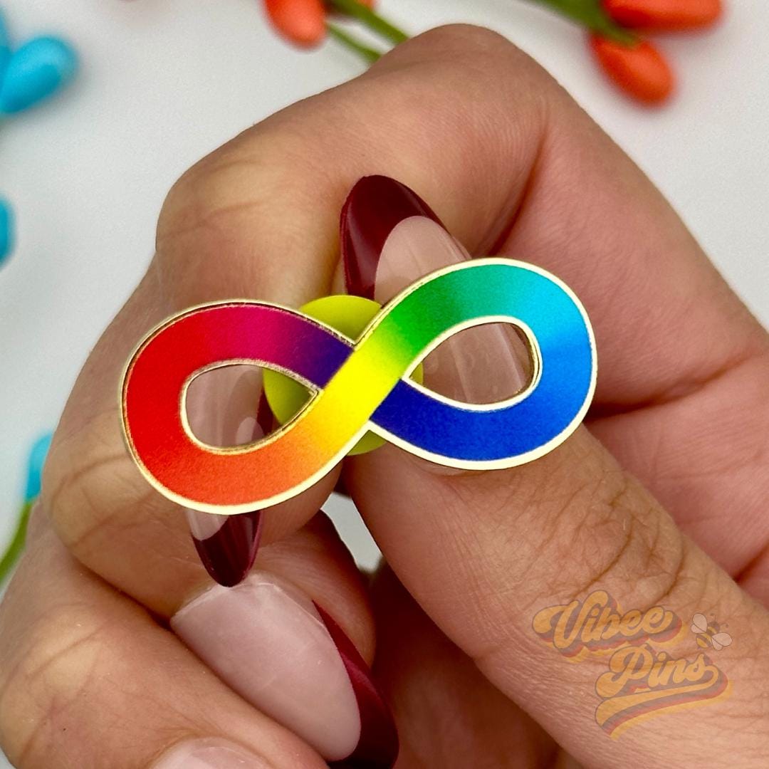 Neurodivergent Infinity Enamel Pin - Etsy Canada
