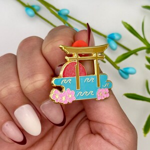 Torii Gate Enamel Pin | Japanese Shrine-inspired Accessory for Cultural ...